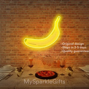 Cute Banana Neon Sign Cute LED Neon Light Sign for College Dorm Banana ...