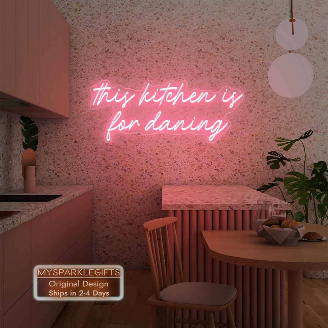 Original This Kitchen is for Dancing Neon Sign Kitchen/dining Neon Wall ...