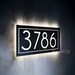 Modern Illuminated Backlit House Sign Custom LED Address Plate Lighted ...