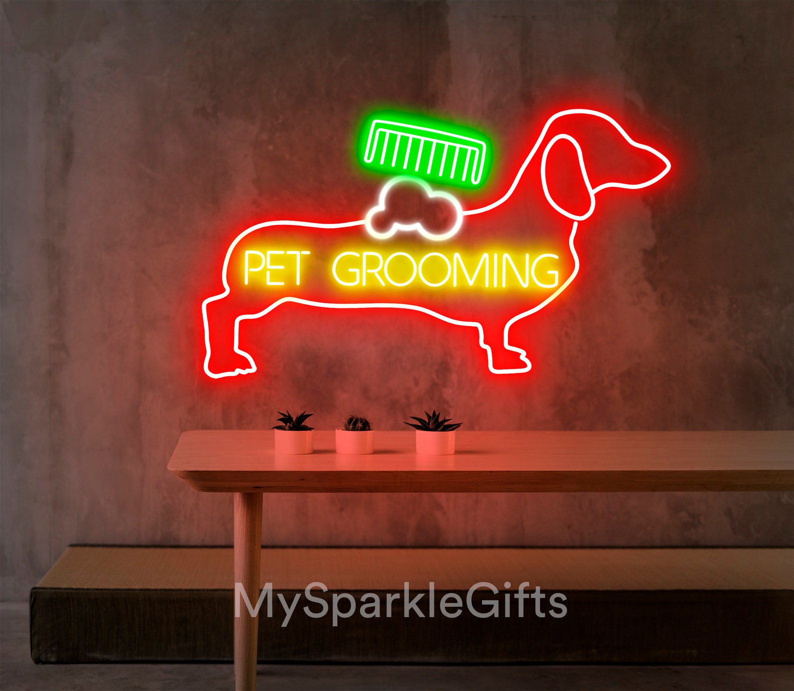 Pet Grooming Neon Sign Pet Shop Neon Sign Business/shop LED - Etsy