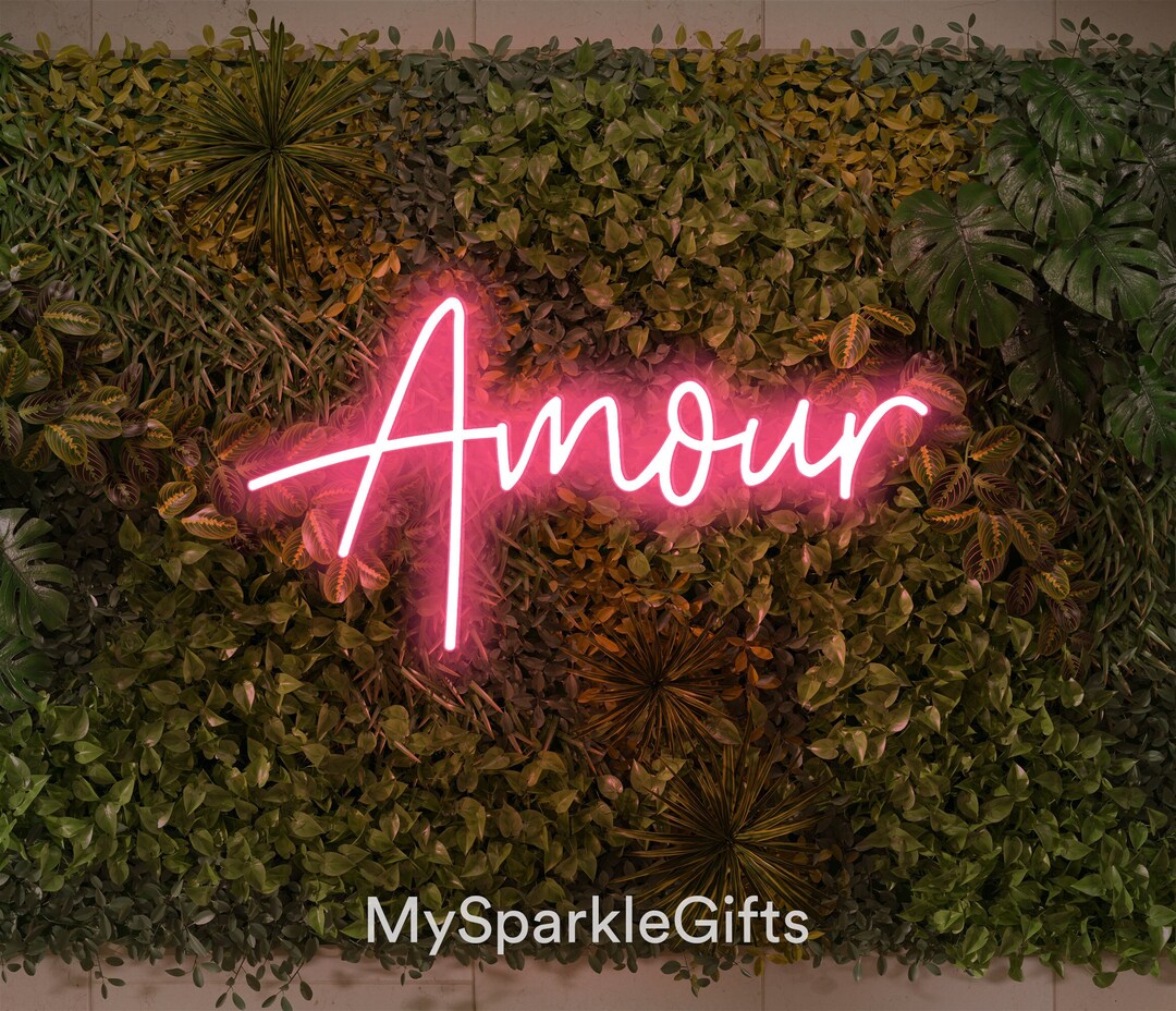 Amour Neon Sign Custom LED Neon Light Sign for Wedding/engagement ...