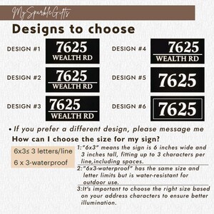 Modern Illuminated Backlit House Sign Custom LED Address Plate Lighted ...