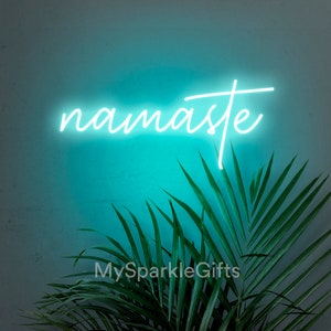 Namaste Neon Sign: Custom LED Logo for Yoga Studio Meditation Room ...