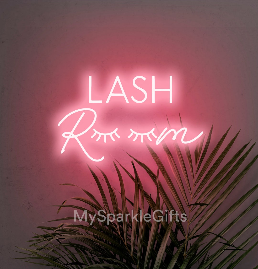Original Lash Room Neon Sign Eyelashes LED Neon Light Sign for Wall ...