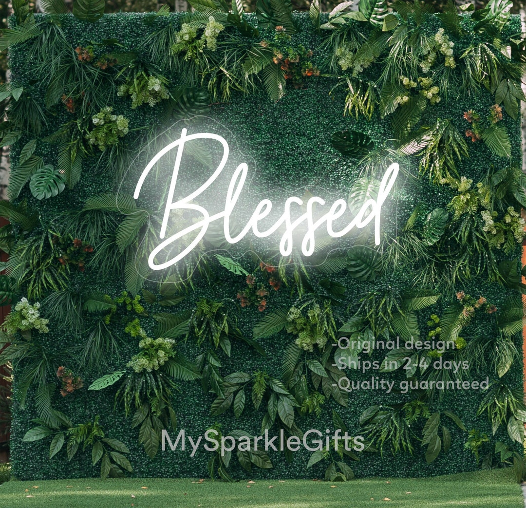 Original Blessed Neon Sign Neon Light for Living Room Aesthetic Neon ...