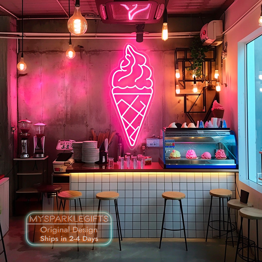 Original Ice Cream Neon Sign LED Neon Light Sign for Ice Cream Shop ...