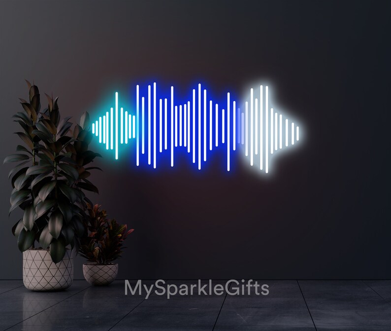 Sound Wave Neon Sign LED Neon Light Sign for Music Room - Etsy