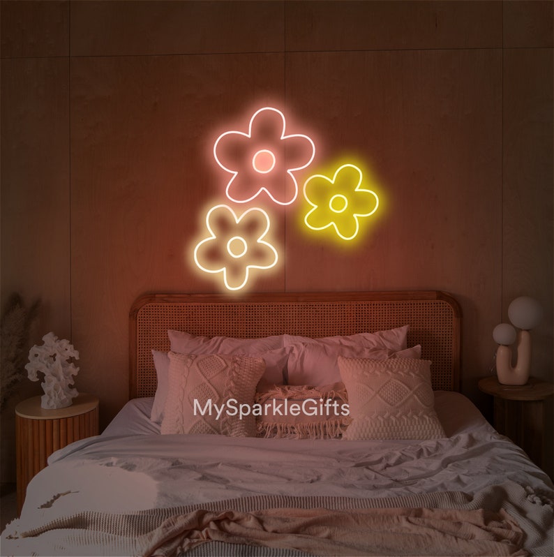 Flower Neon Sign LED Neon Light Sign for College Dorm Neon - Etsy