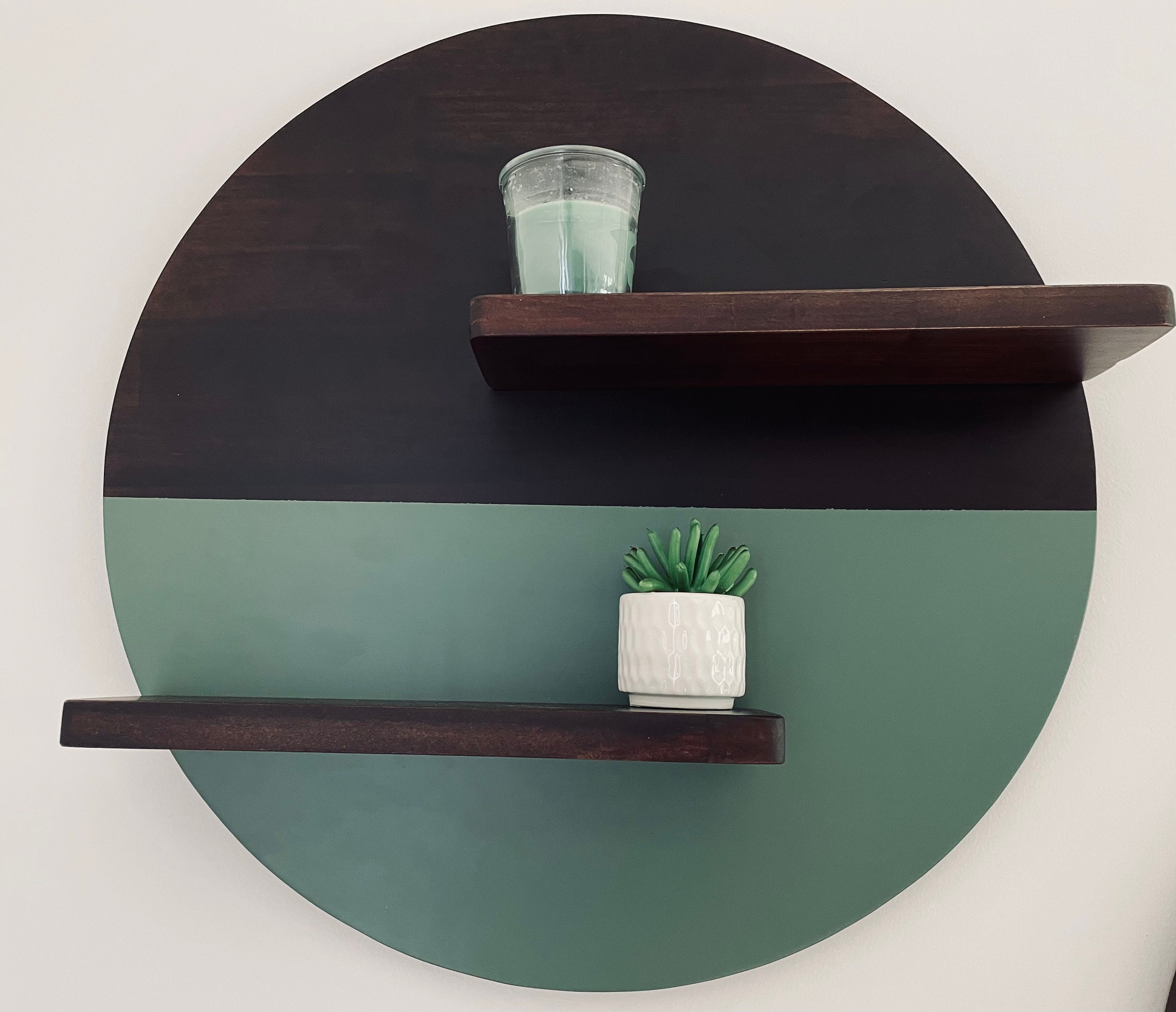 Wooden Wall Shelf, Round Wall Shelf, Wall Decor Shelving, Handmaded ...