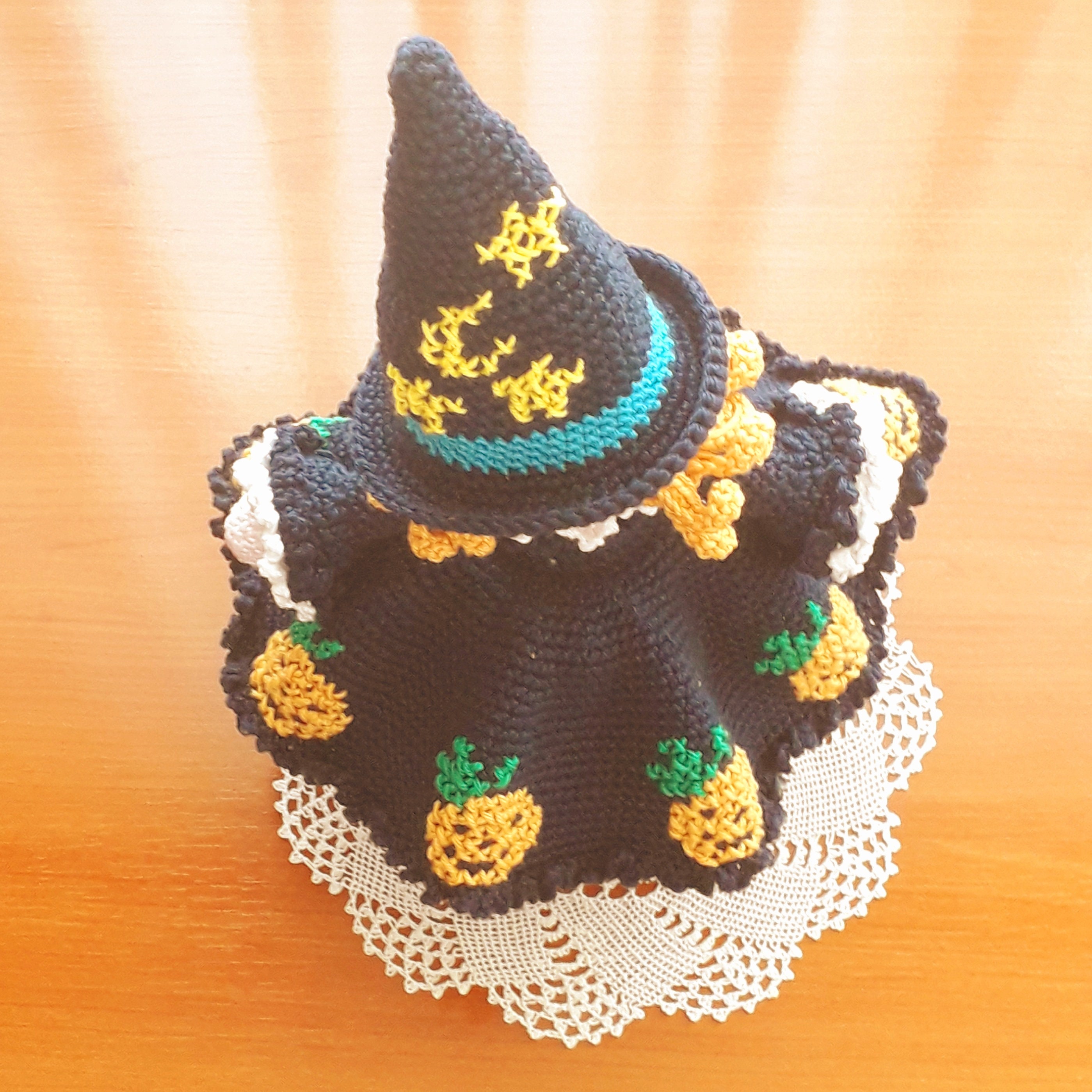 Halloween Crochet Pattern Doll With Indigo Witch Hat - Etsy