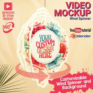 Wind Spinner Video Mockup | Rotating Wind Spinner Mockup | Wind Spinner ...