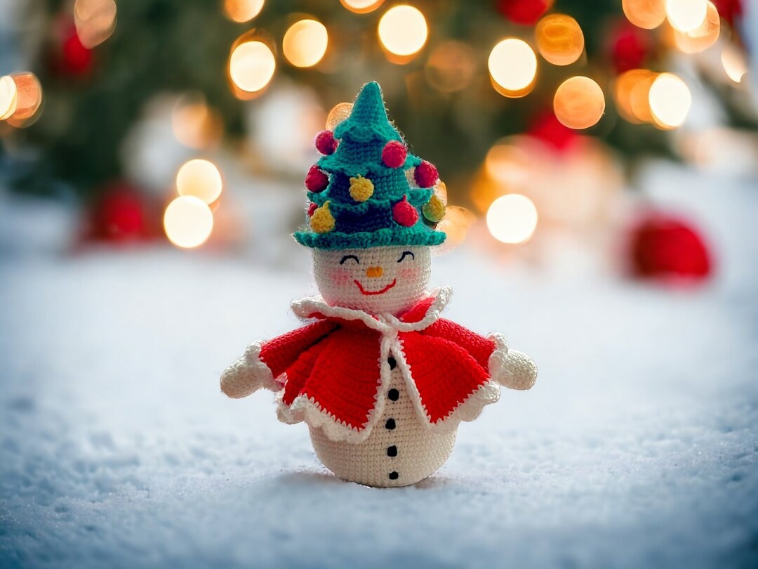 Christmas Crochet Pattern Snowman With Christmas (Instant Download) - Etsy