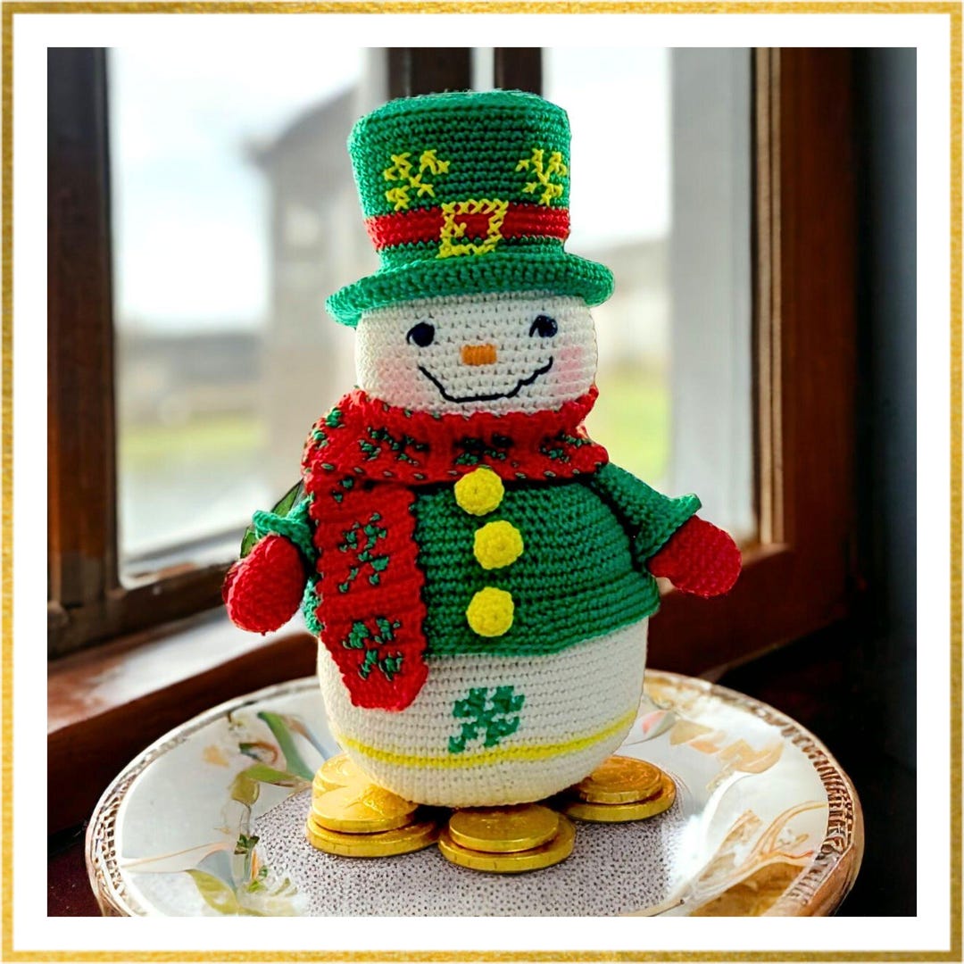 St Patrick Day Crochet Pattern Snowman, Crochet Pattern Leprechaun Hat ...