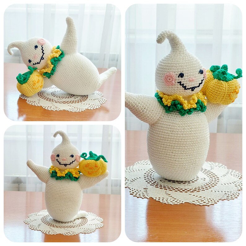 Halloween Crochet Pattern Ghost With Pumpkin Halloween - Etsy