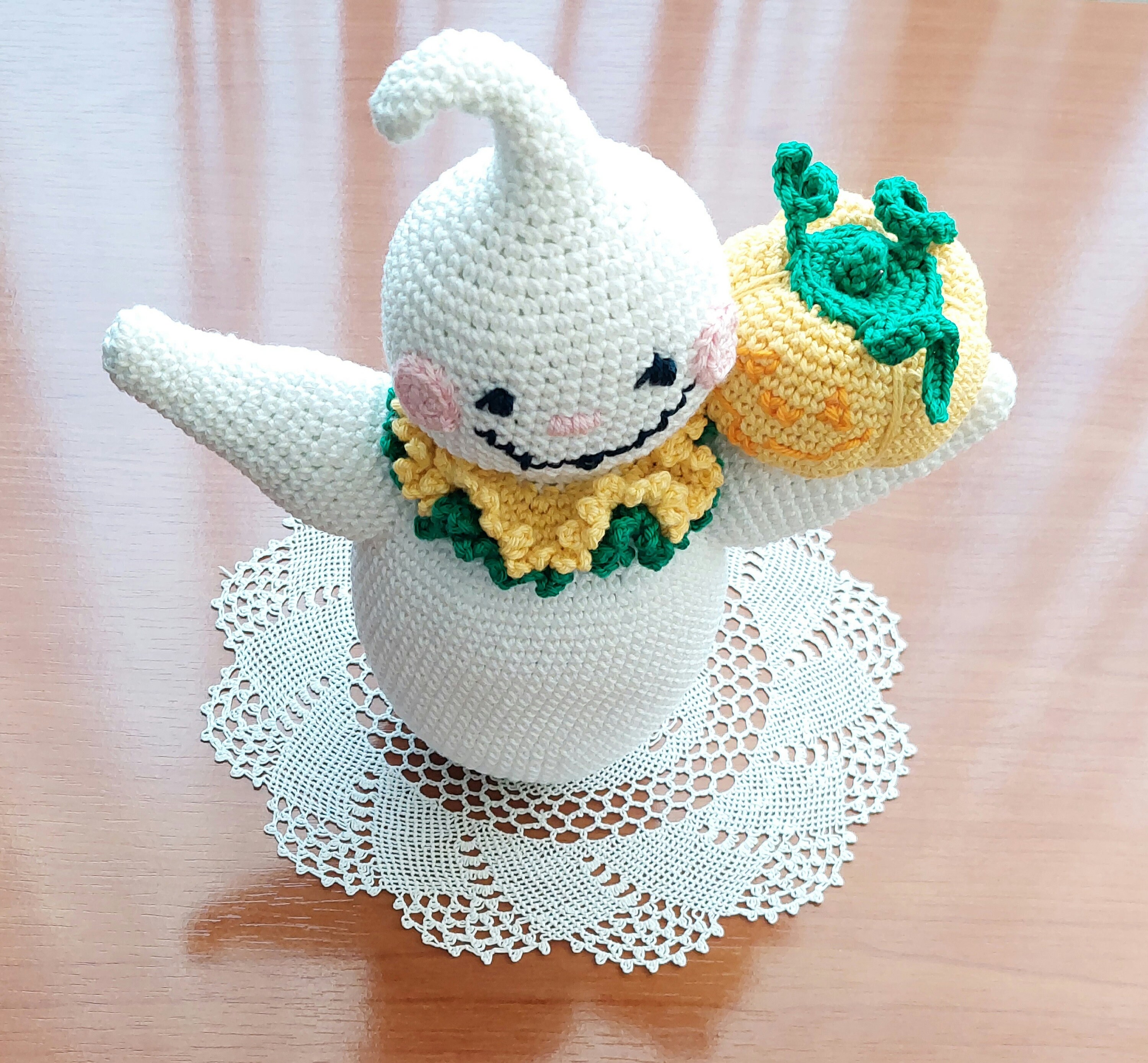 Halloween Crochet Pattern Ghost With Pumpkin Halloween - Etsy