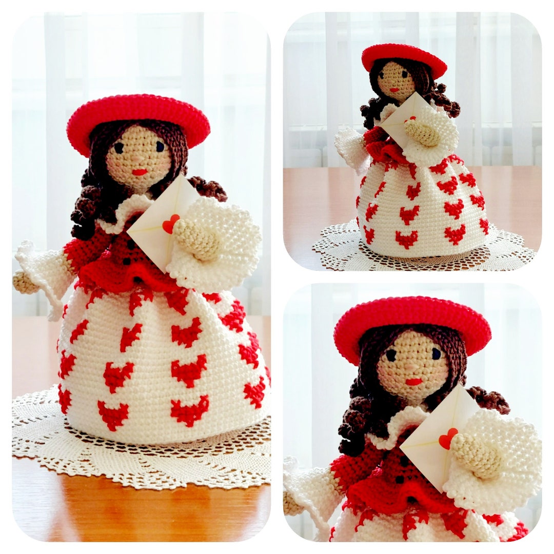 Valentines Day Crochet Pattern Doll, Crochet Valentines,valentines ...