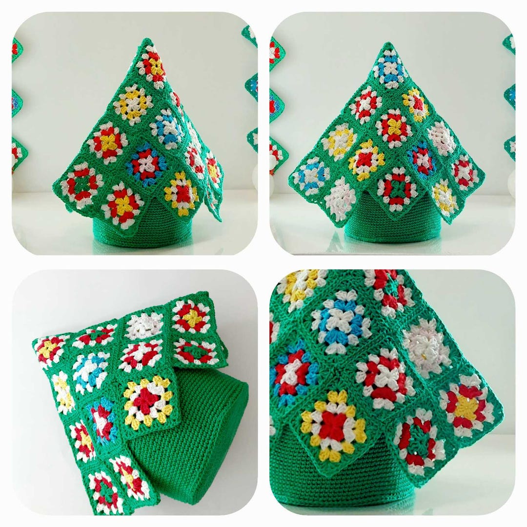 Crochet Pattern for Granny Square Christmas Tree, Christmas Crochet ...