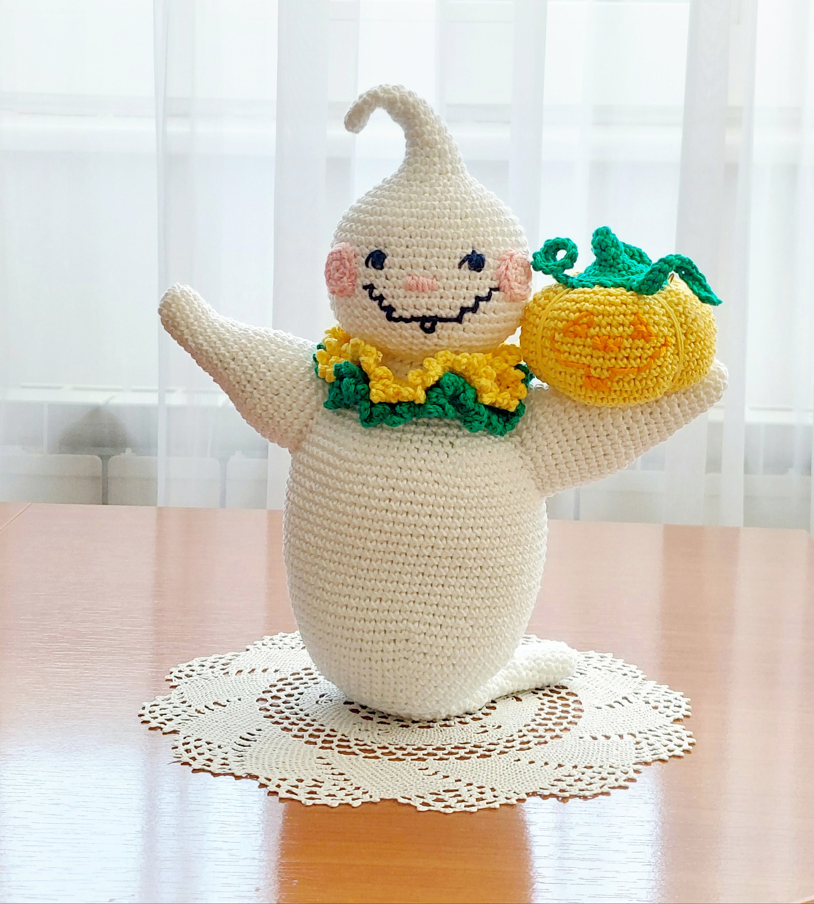 Halloween Crochet Pattern Ghost With Pumpkin Halloween - Etsy