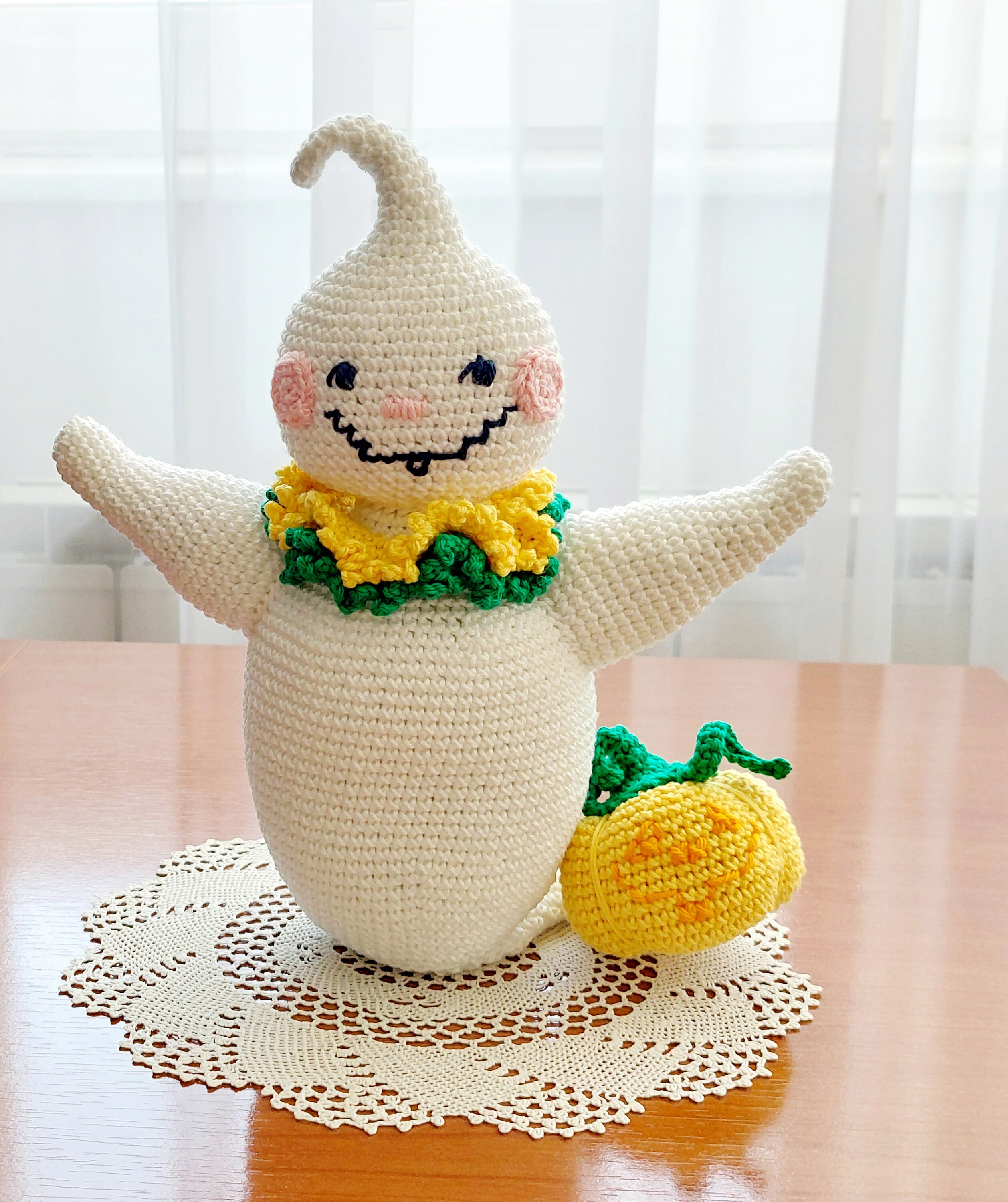 Halloween Crochet Pattern Ghost With Pumpkin Halloween - Etsy