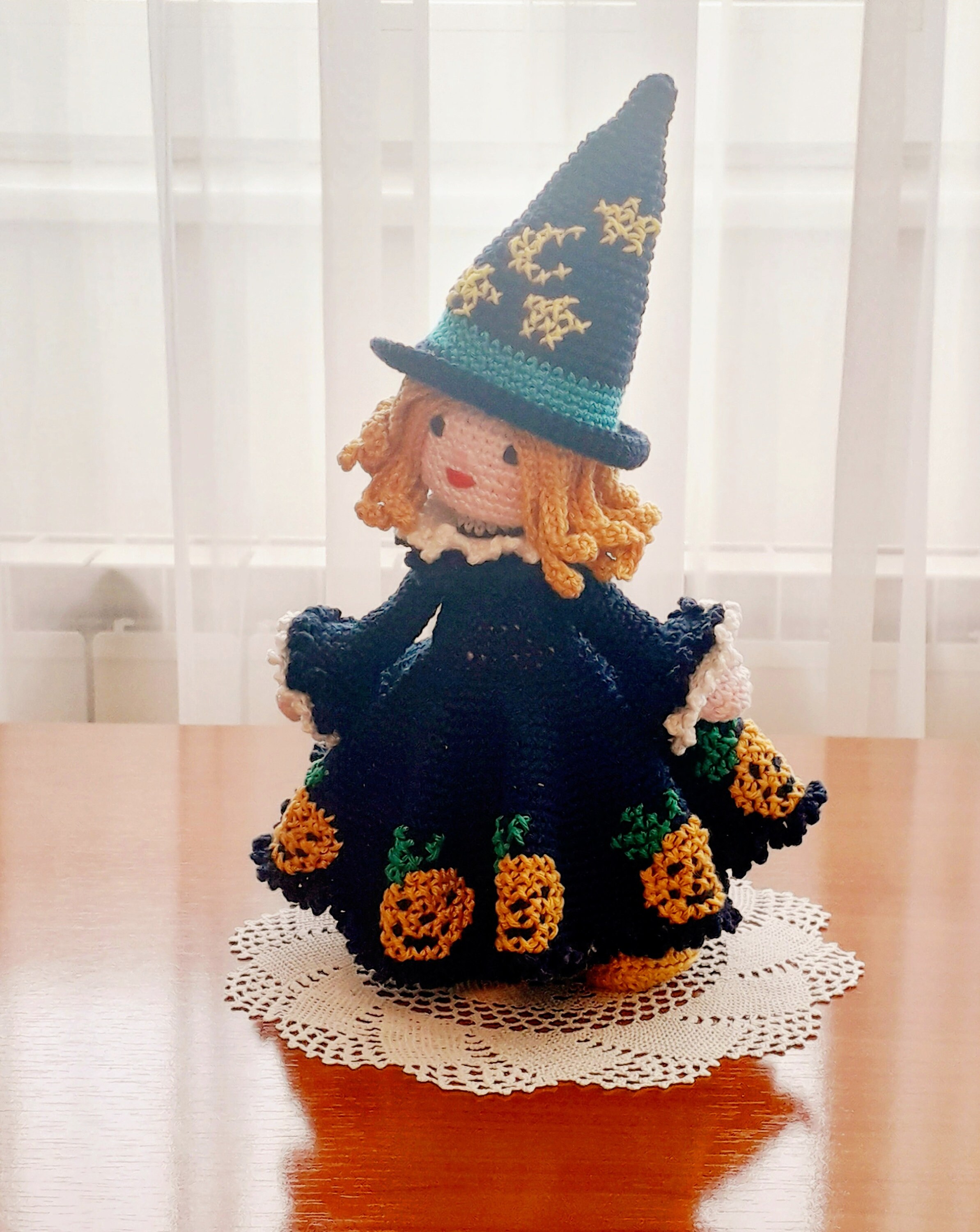 Halloween Crochet Pattern Doll With Indigo Witch Hat - Etsy