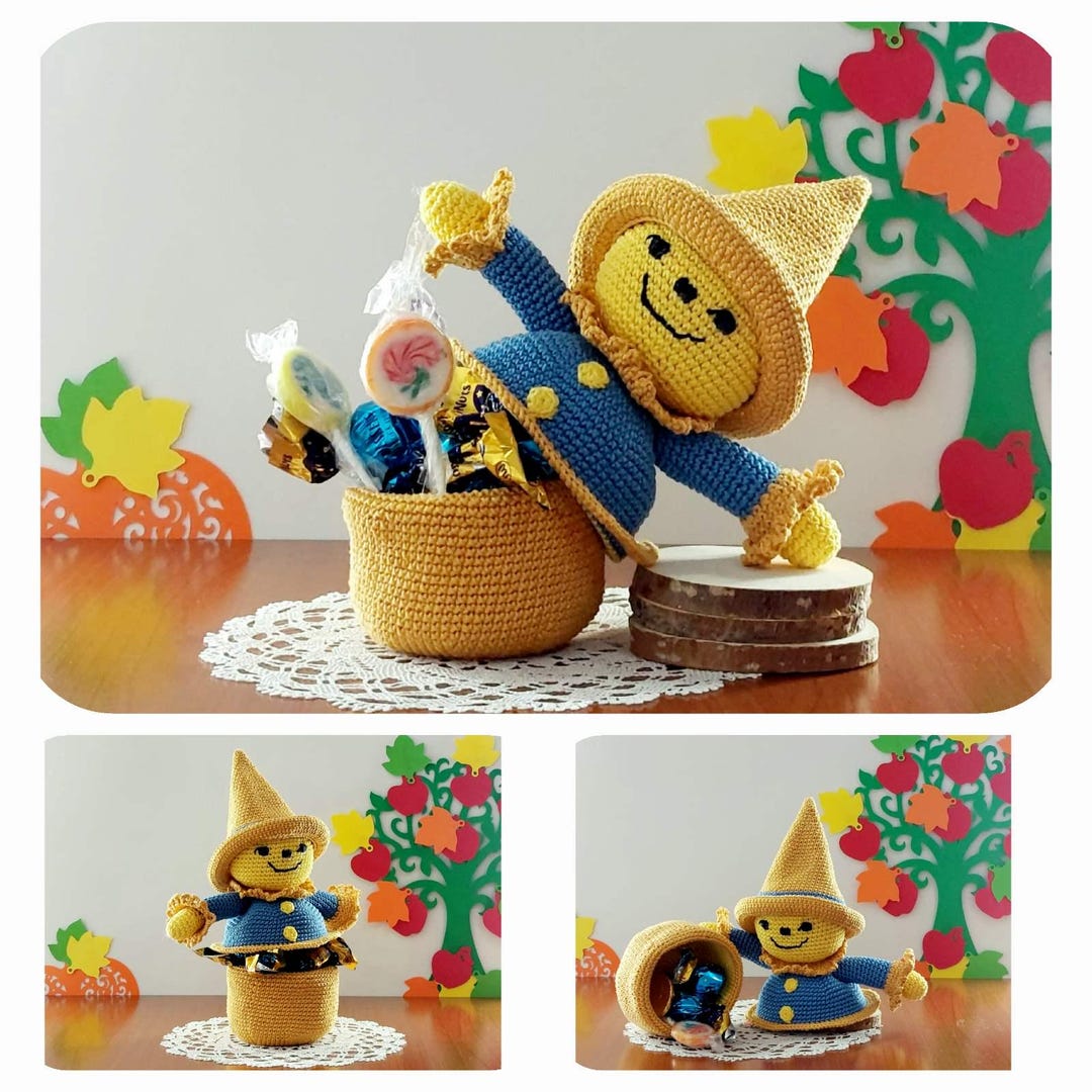 Crochet Pattern Scarecrow Box, Amigurumi Scarecrow Doll, Crochet ...