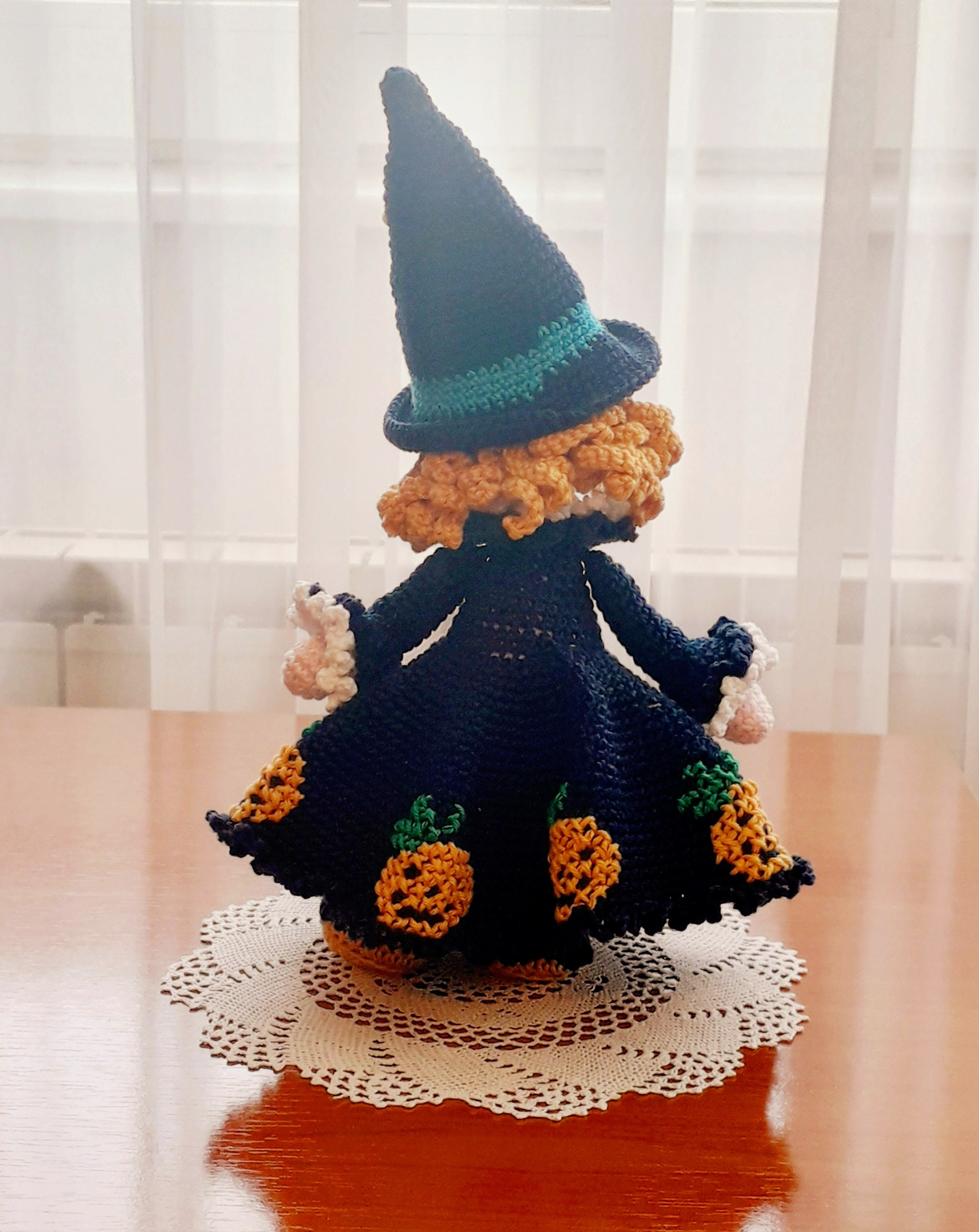 Halloween Crochet Pattern Doll With Indigo Witch Hat - Etsy
