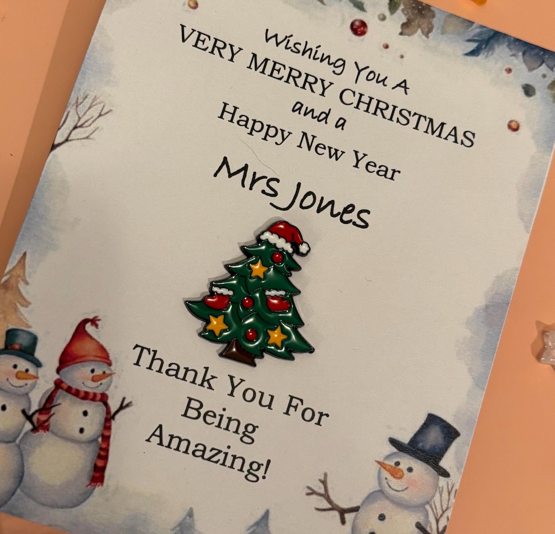 Christmas Tree Pin Badge / Teacher Gift / Christmas Gift / Thank You ...