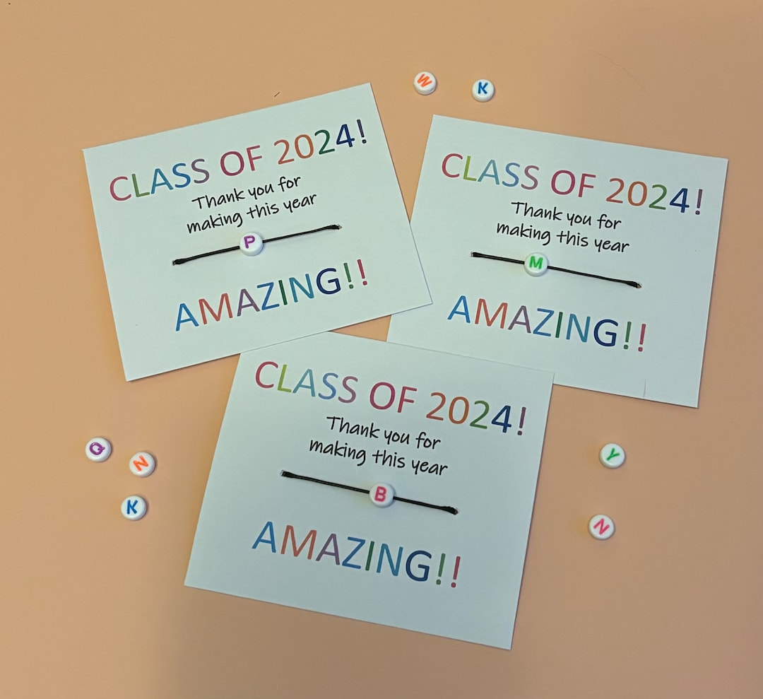 Class of 2024 / Teacher Gift / Class Gift / Friendship Bracelet - Etsy