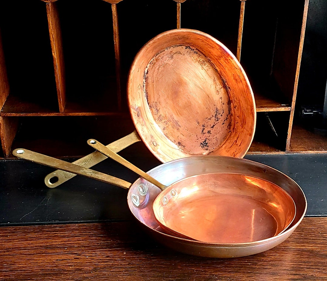 Three Small Vintage Copper Pans for Decoration - Etsy UK