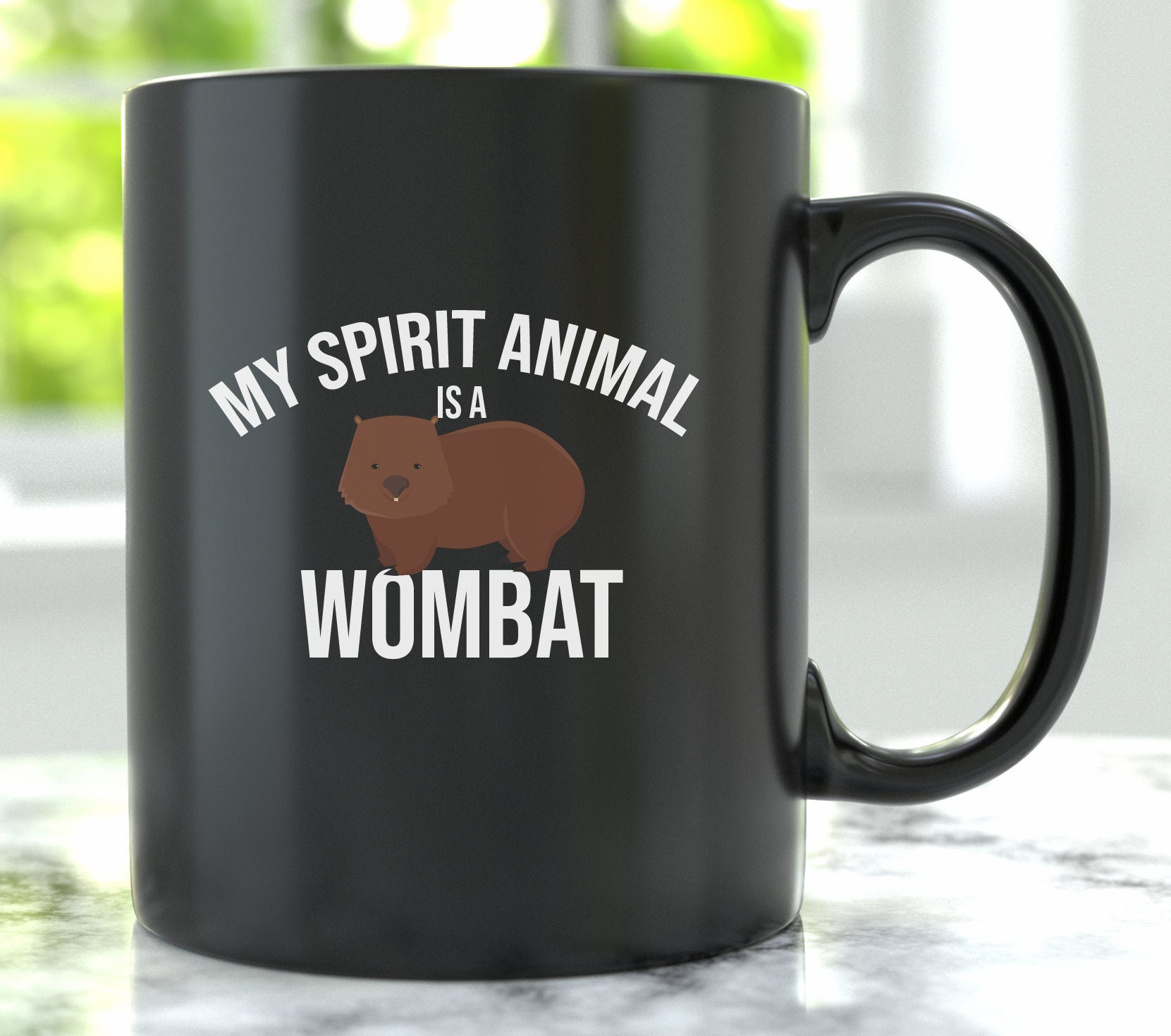 My Spirit Animal is A Wombat Funny Animal Mug, Zookeeper Tumbler ...