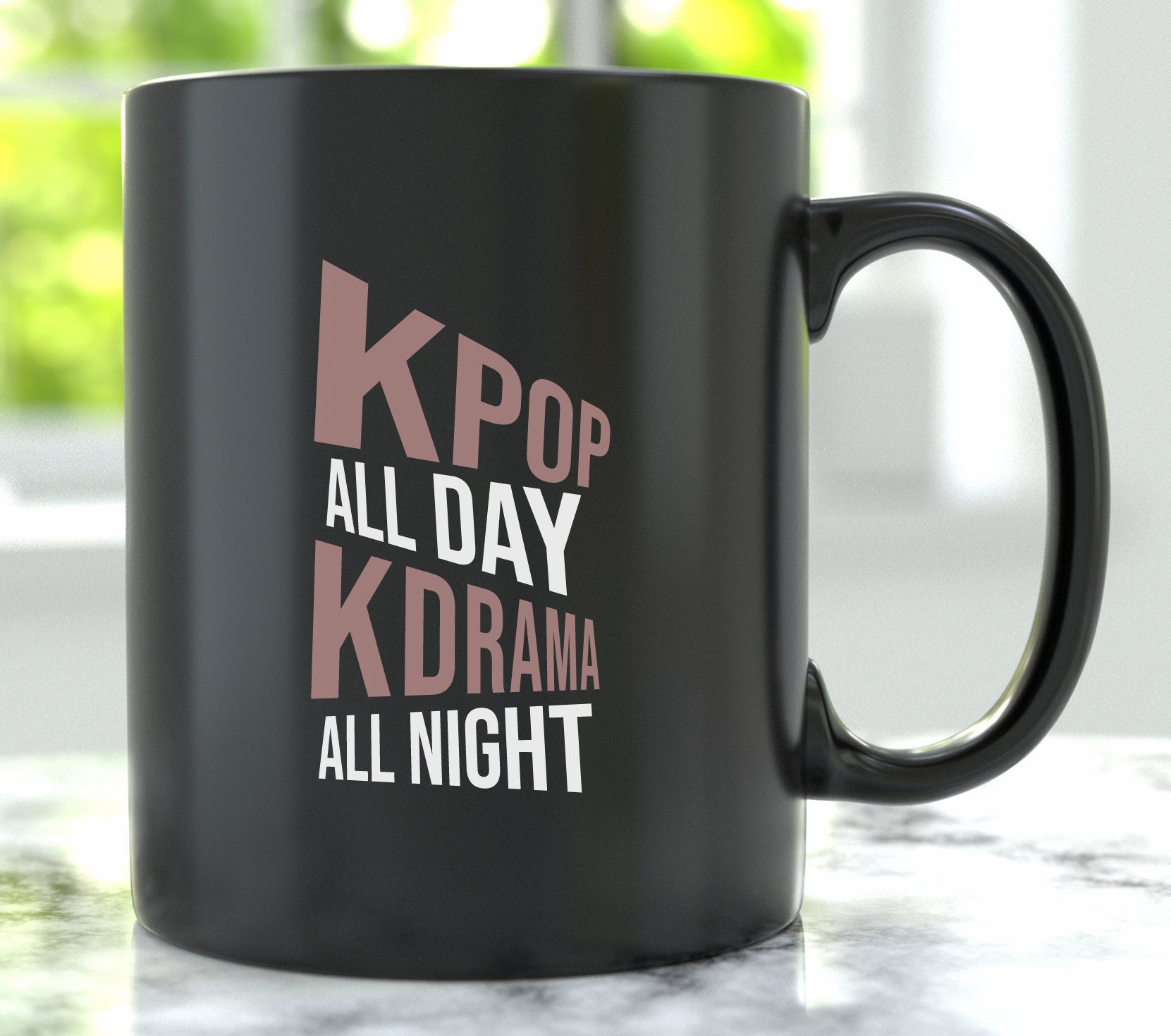 Kpop All Day Funny Kpop Mug, Korean Tumbler, Kdrama Gift, Kpop Gift for ...