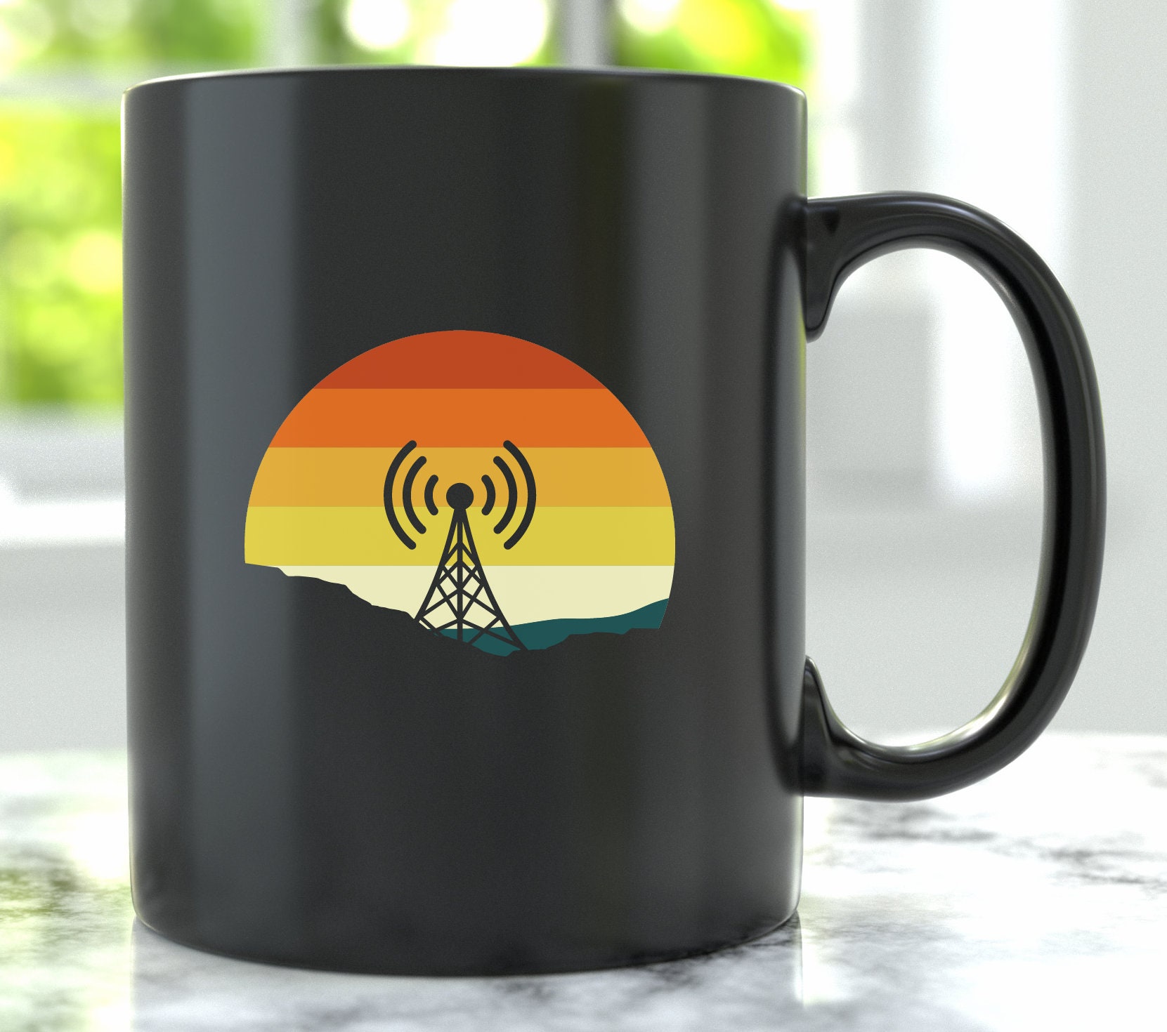 Radio Sunset Funny Radio Mug, Operator Tumbler, HAM Radio Gift, Radio ...