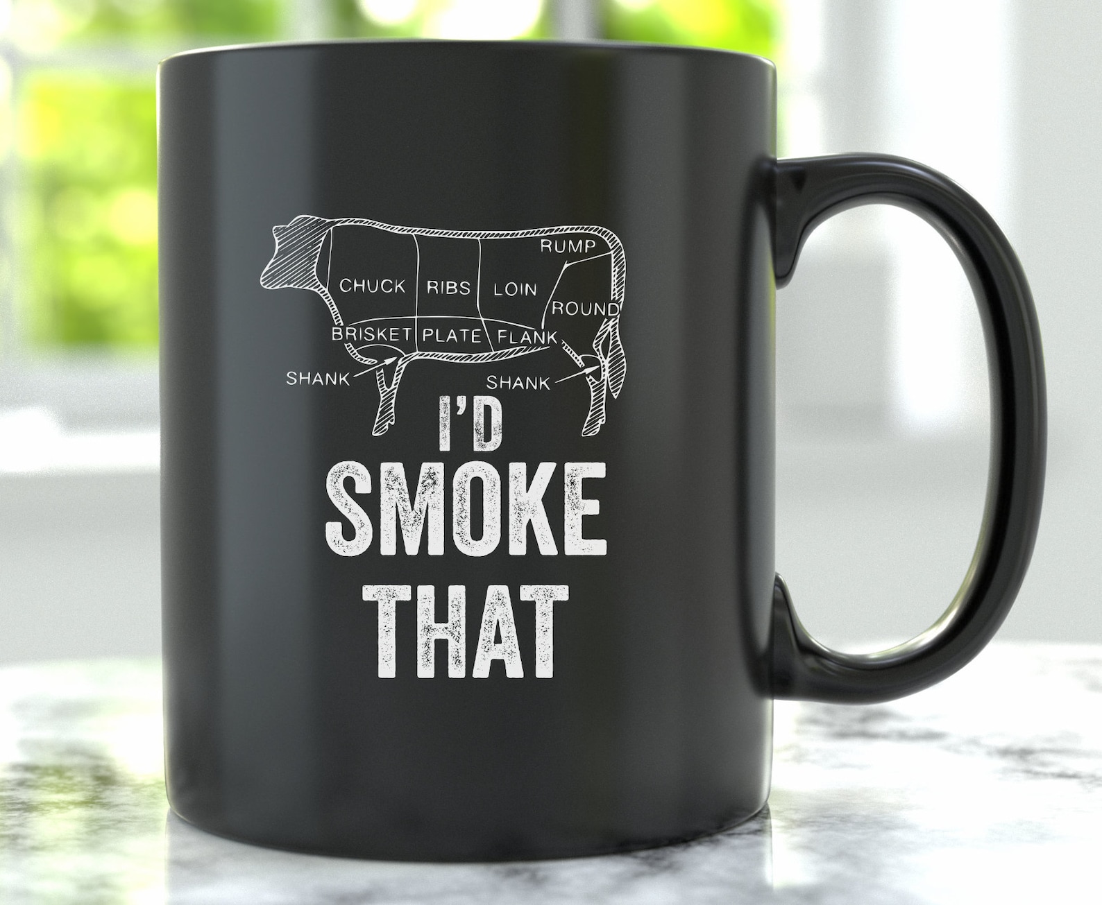 I'd Smoke That Mug Personalised Tumbler, BBQ Mug, BBQ Tumbler, Meat ...