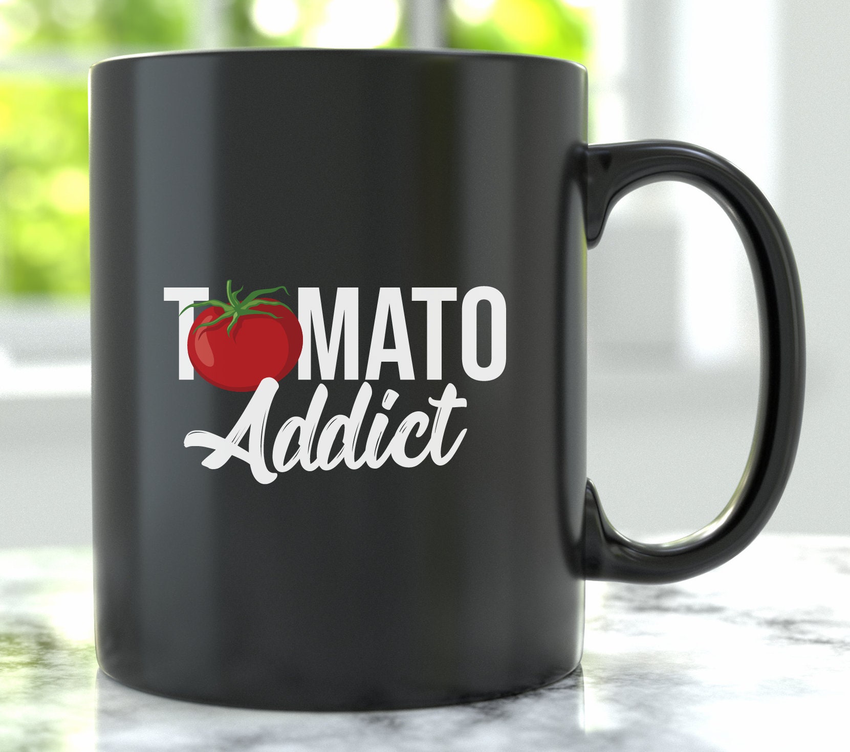Tomato Addict Funny Vegan Mug Gardener Tumbler Tomato Gift - Etsy UK