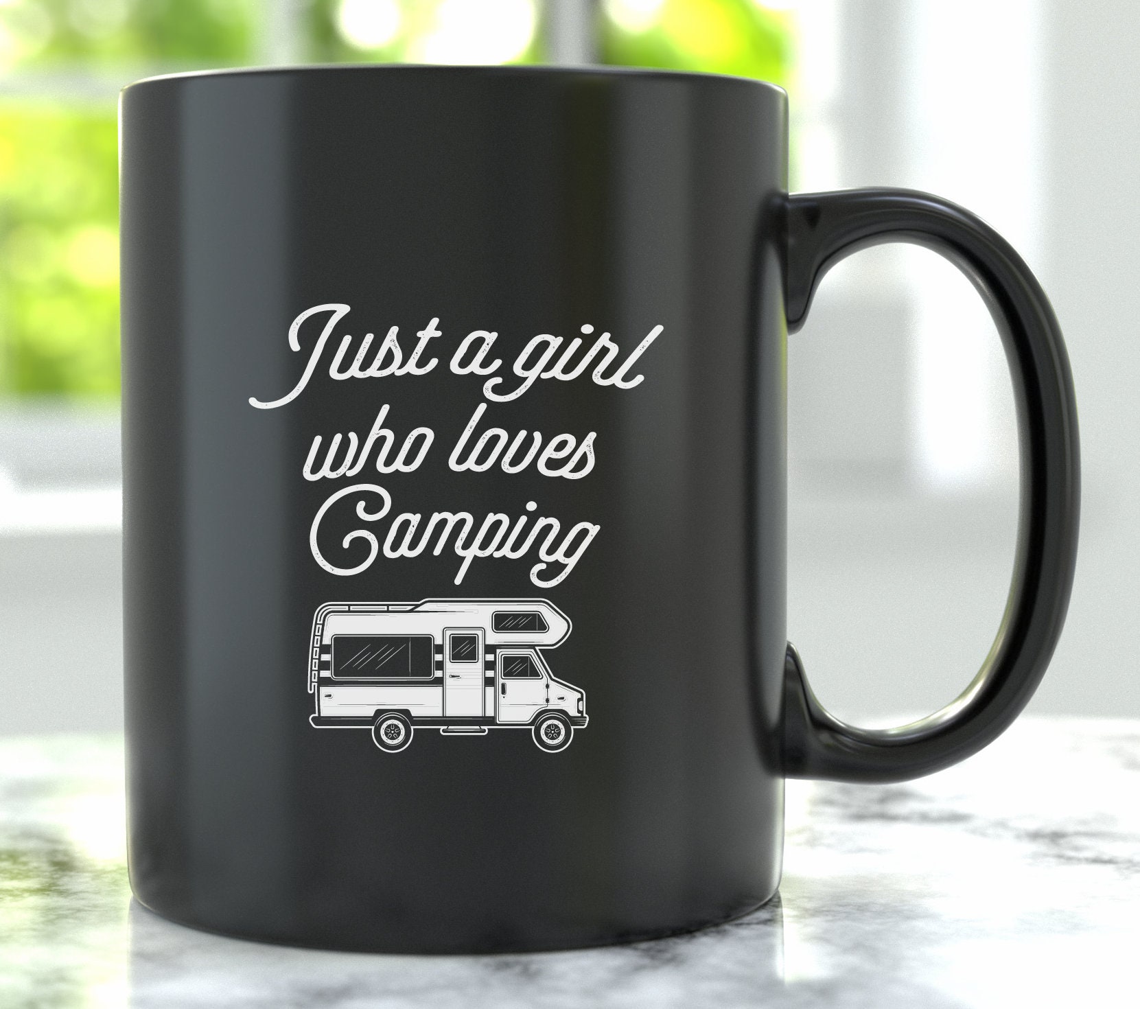 Just A Girl Who Loves Camping Funny Camping Mug, Camper Tumbler, RV ...