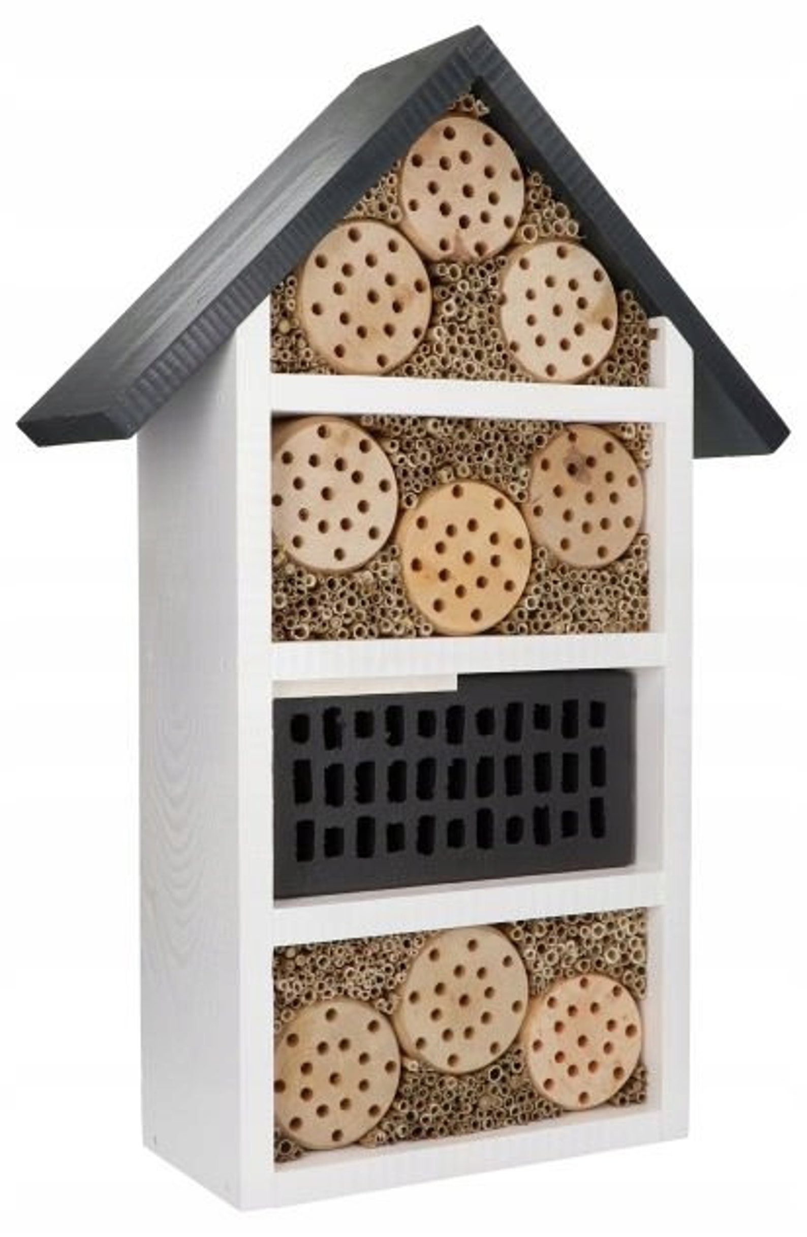 Wooden Insect Hotel and Bee House Wood Bug Shelter & Wildlife Habitat ...