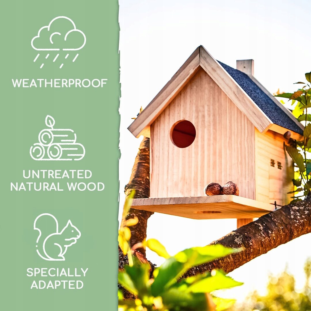 Squirrel Condo Nesting Box Two Entrances Wildlife Rehab Approved