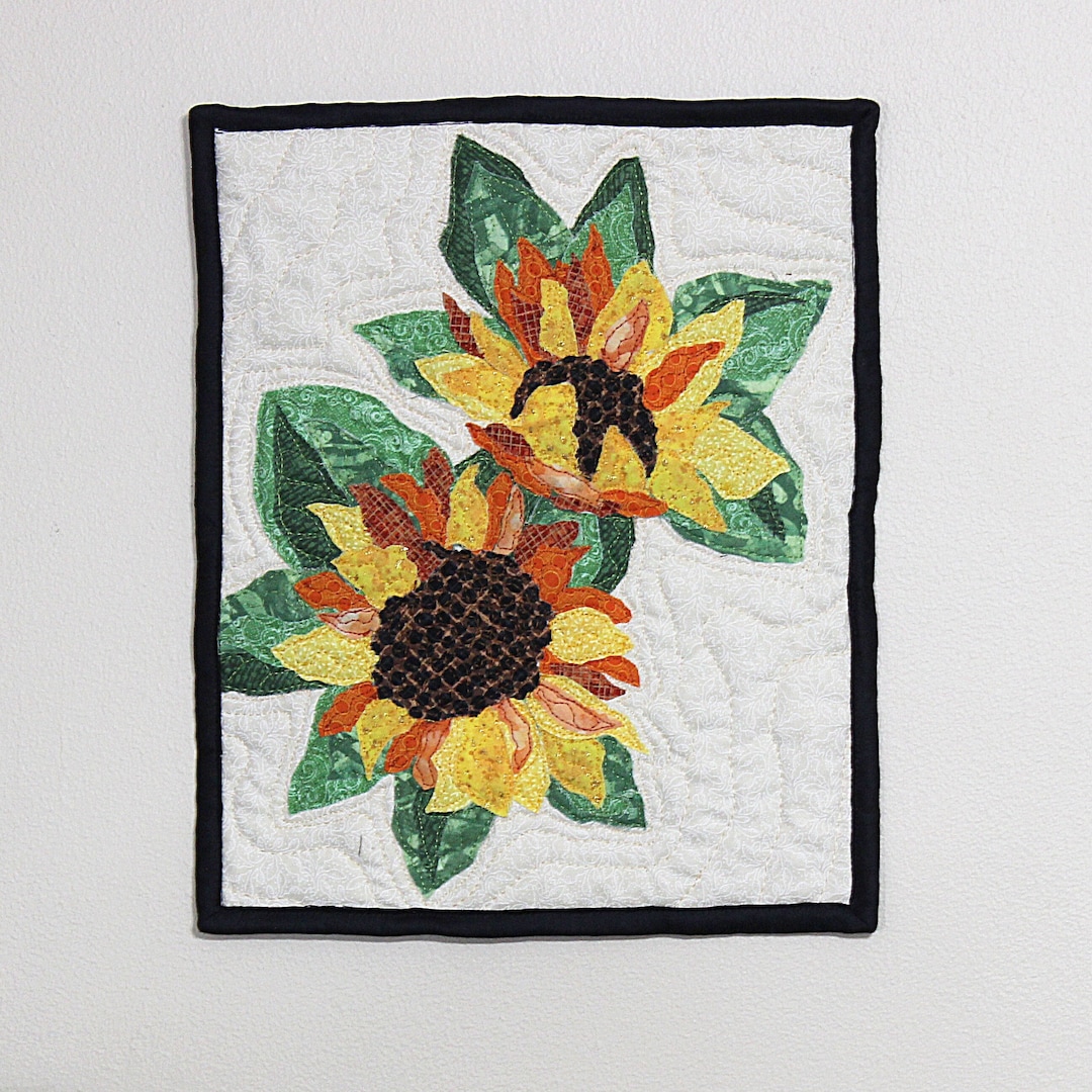 Sunflower Wall Hanging Quilted Wall Hanging Sunflower Art - Etsy