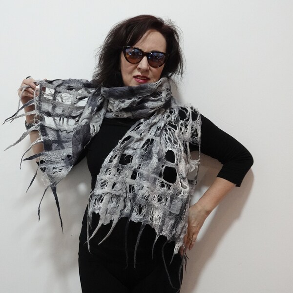 Felt Scarf - Etsy