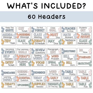 Boho Classroom Editable Whiteboard Labels for Classroom Organization ...