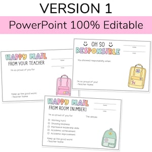 Happy Mail From Teacher | A Note From Your Teacher for Parent ...