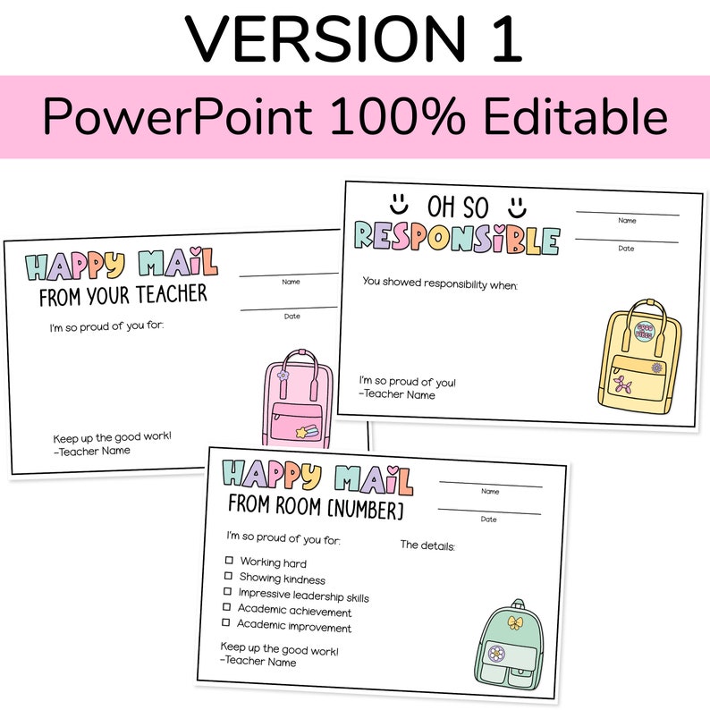 Happy Mail From Teacher | A Note From Your Teacher for Parent ...