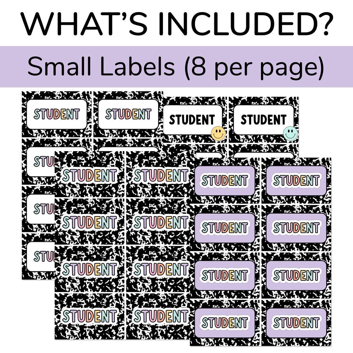 Student Name Labels for Composition Notebook Classroom Decor Classroom ...