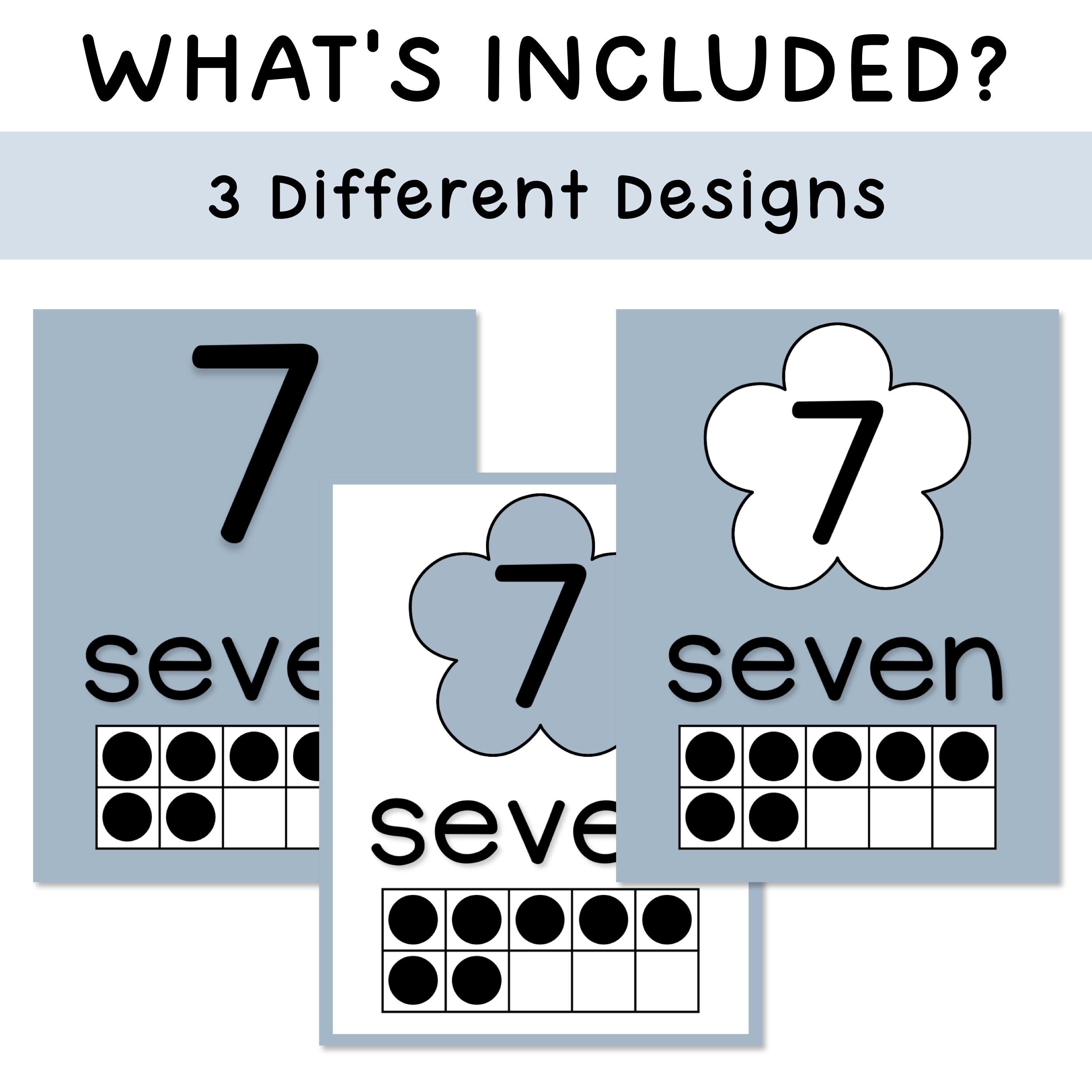 Boho Number Posters With Ten Frames - Numbers 1 to 20 Posters - Etsy