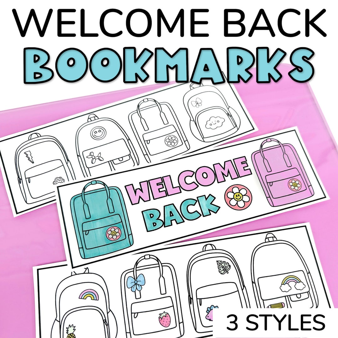 Back to School Bookmark, Back to School Coloring Pages, Student ...