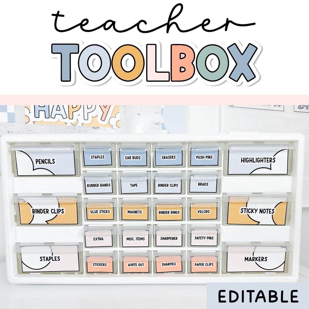 Boho Teacher Toolbox Labels - Editable and Matches Boho Classroom Decor ...