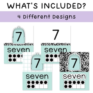 Composition Class Number Posters With Ten Frames and Numbers 1 to 20 ...