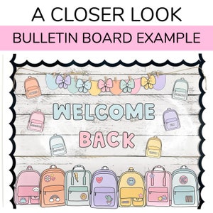 Welcome Back to School Bulletin Board for Pastel Classroom Decor - Etsy ...