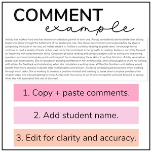 300 Report Card Comments Bank for Grades 4-6 is Fully Editable in ...