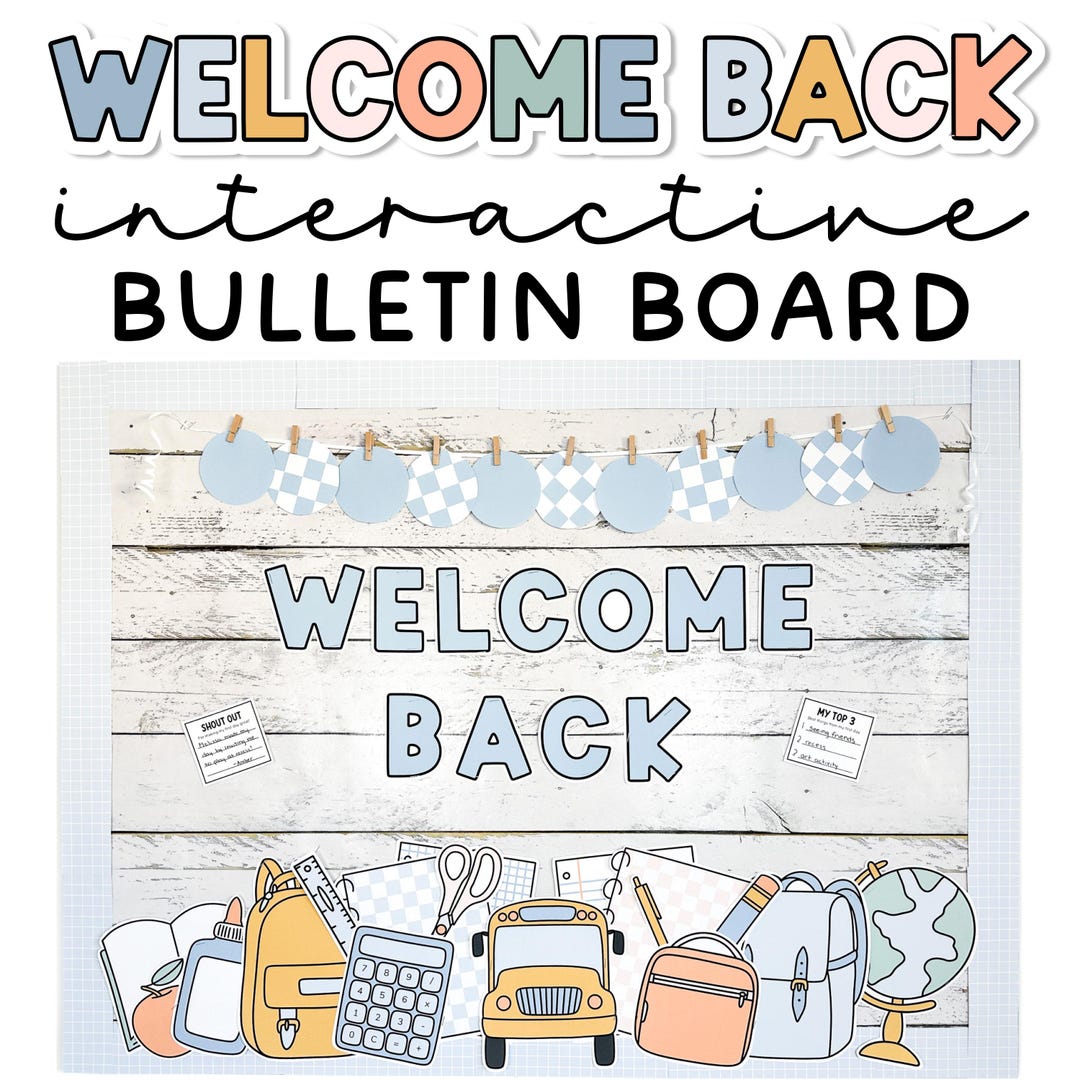 Back to School Bulletin Board Kit With a Student Back to School ...